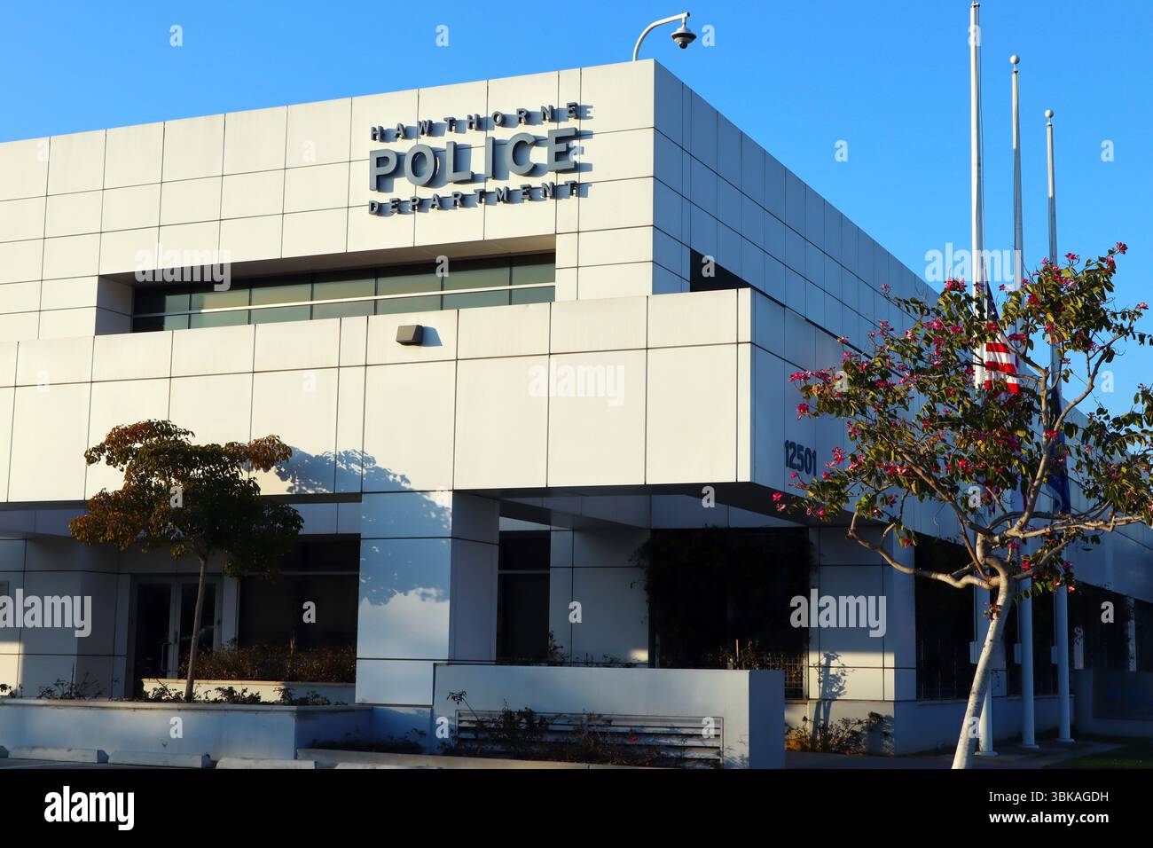 Hawthorne (LA County), California: Exterior View of Hawthorne Police ...