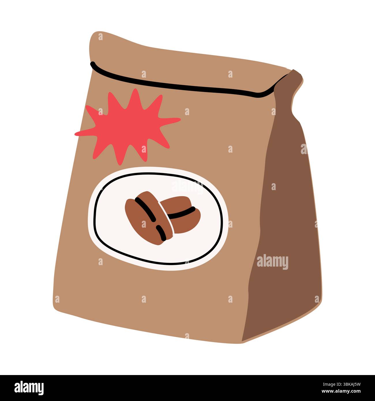 Coffee bean package design for cafes and branding Stock Vector Image ...