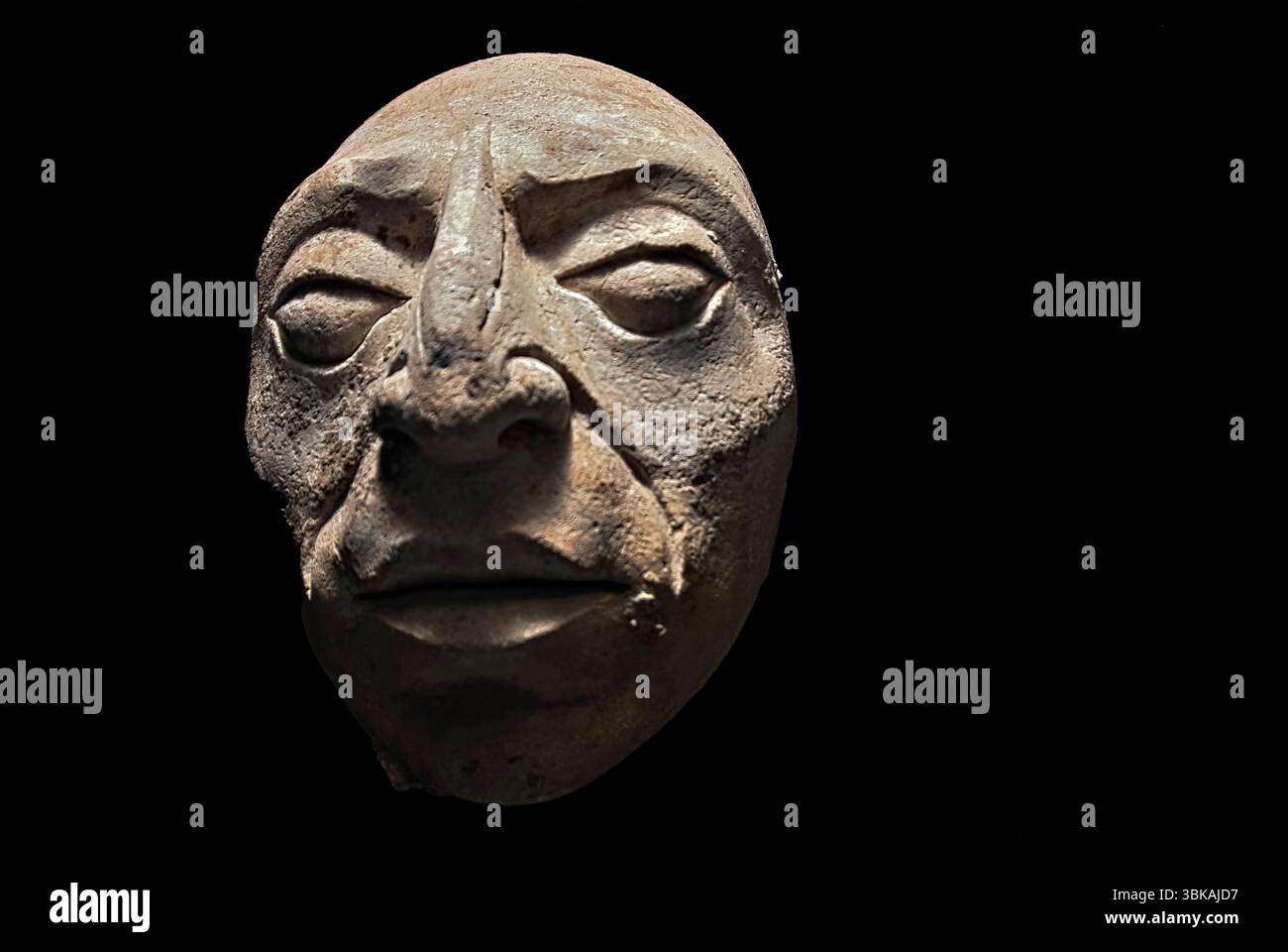 Clay head representing a mayan ancestor, showcasing the artistry and ...