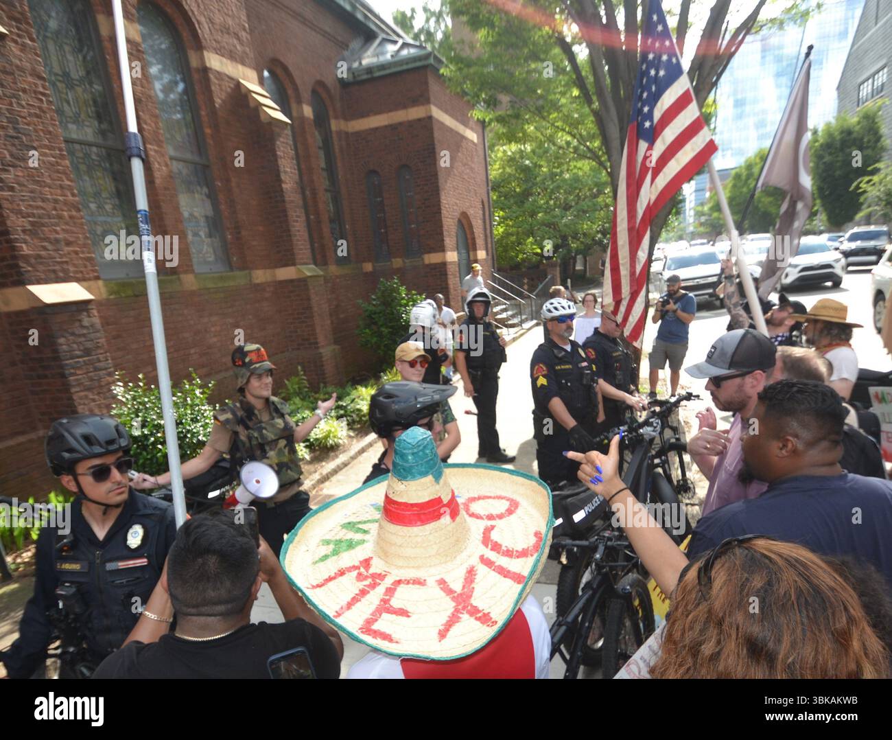 There were many signs and symbols on display at the Raleigh, NC, NO ...