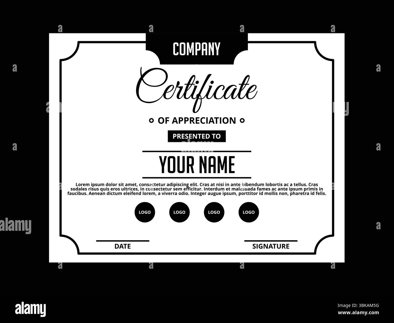 Clean certificate design Black and White Stock Photos & Images - Alamy