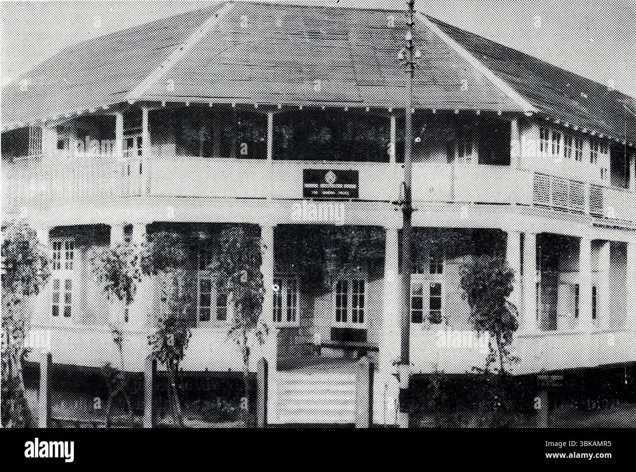 Photograph of the C.I.D. Headquarters in Lagos. From a printed example ...