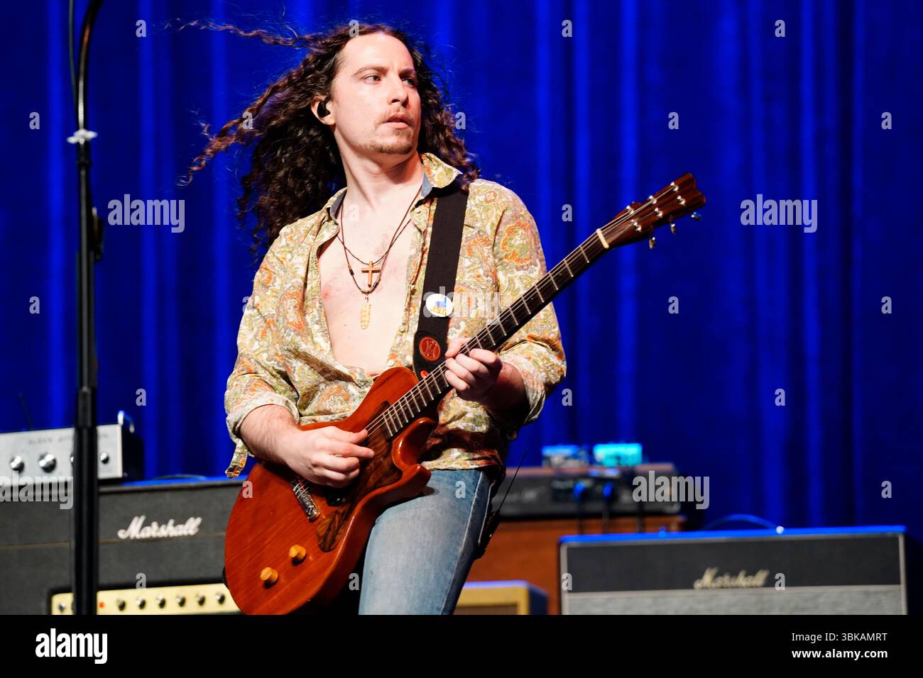 Tyler Armstrong of The Band Feel performs on Wednesday, June 18, 2025 ...