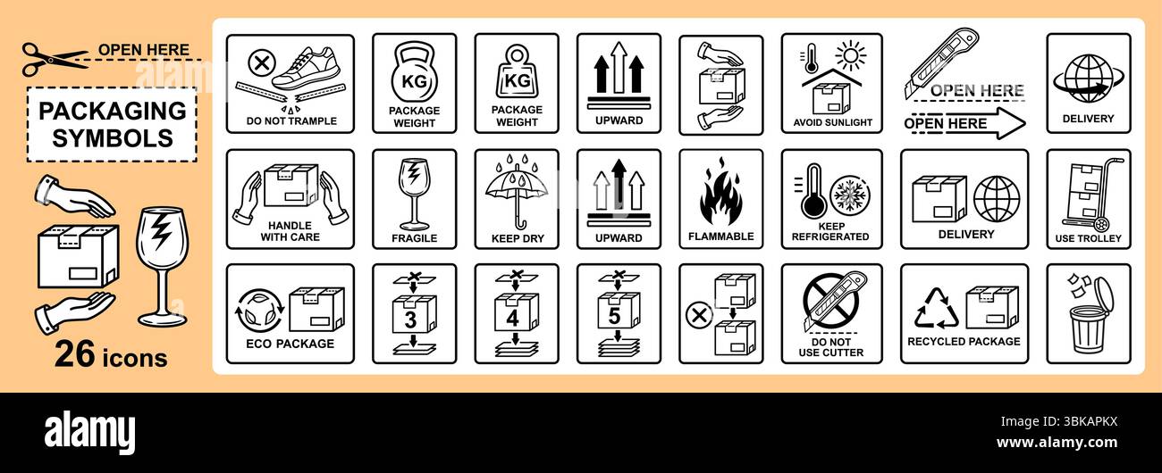 Keep dry handle care Stock Vector Images - Alamy