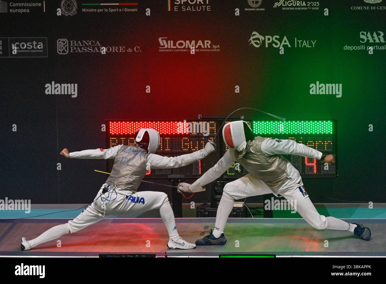 Genova, Italy. 19th June, 2025. Senior Team Men's Foil: BIANCHI ...