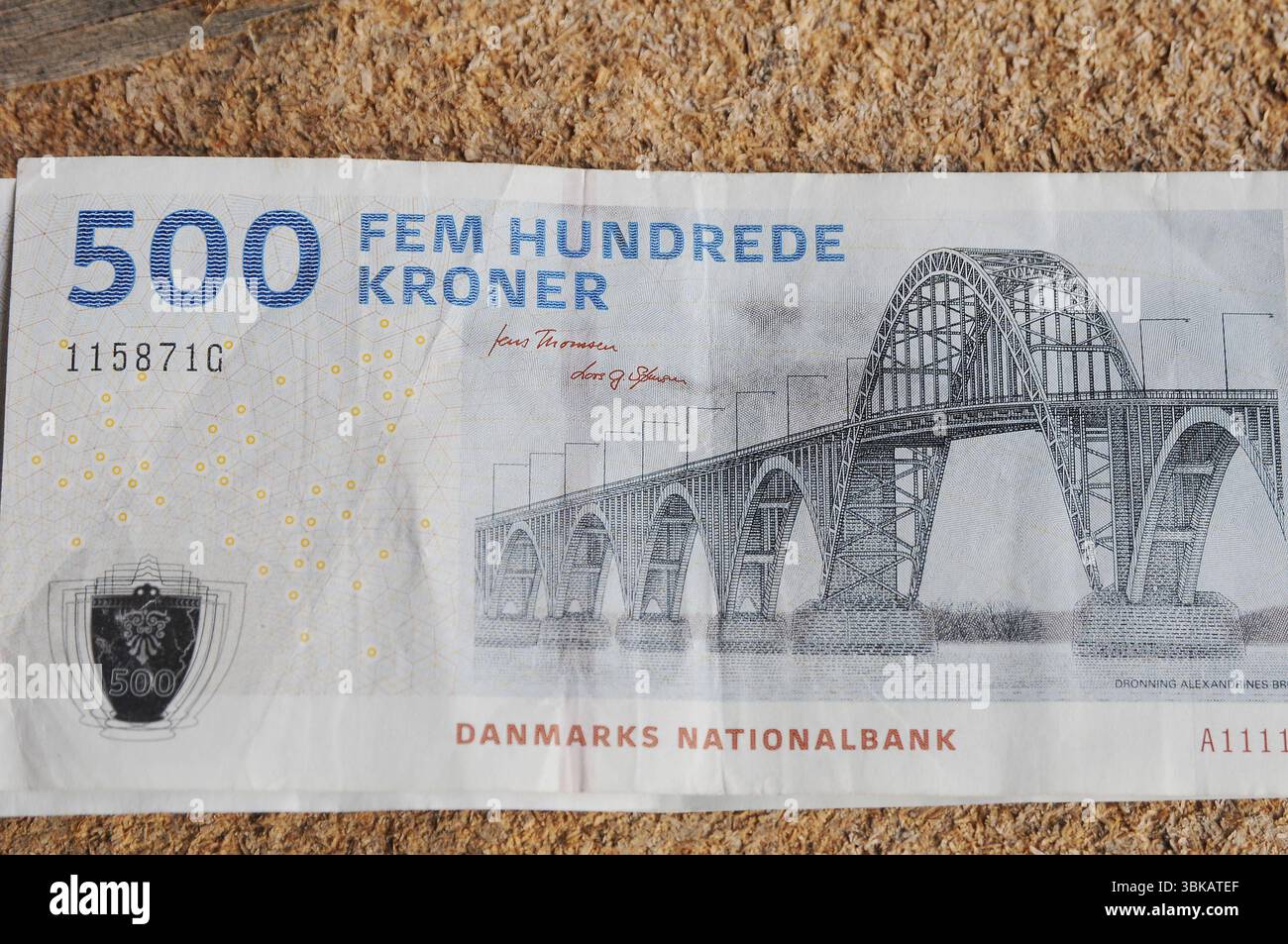 Copenhagen/ Denmark/19 JUNE 2025/Danish 500 kroner notes or bills ...