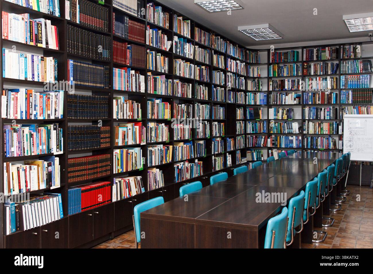 CHISINAU, MOLDOVA - MARCH 14, 2025; Beautiful Library interior with ...
