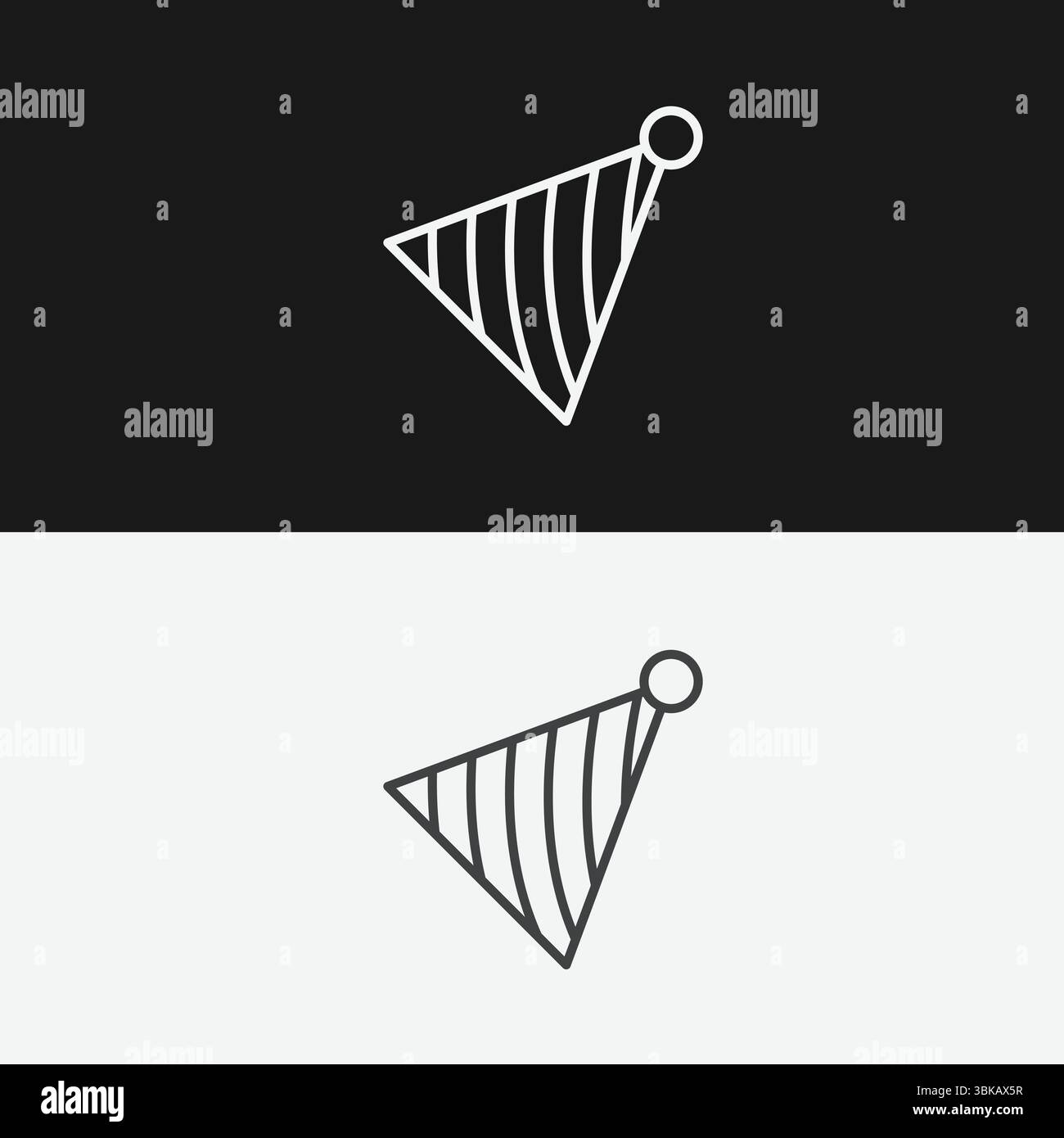 Icon birthday hat Black and White Stock Photos & Images - Alamy