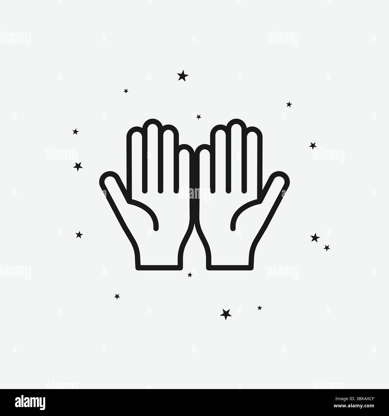 Icon worship reverence Stock Vector Images - Alamy