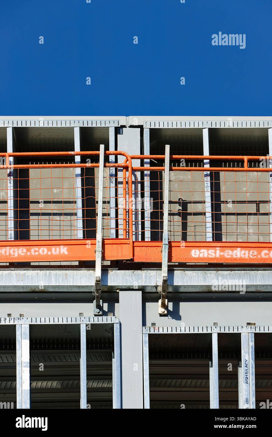 Steel skeleton frame steelwork and secondary steel frame at Radcliffe ...