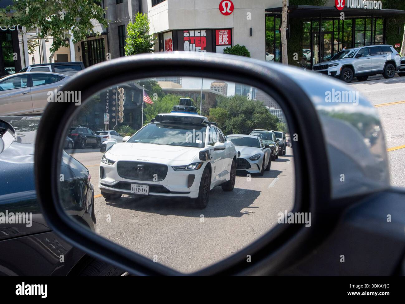 Austin Texas USA, June 19 2025: Waymo-branded robo-taxi, in partnership ...