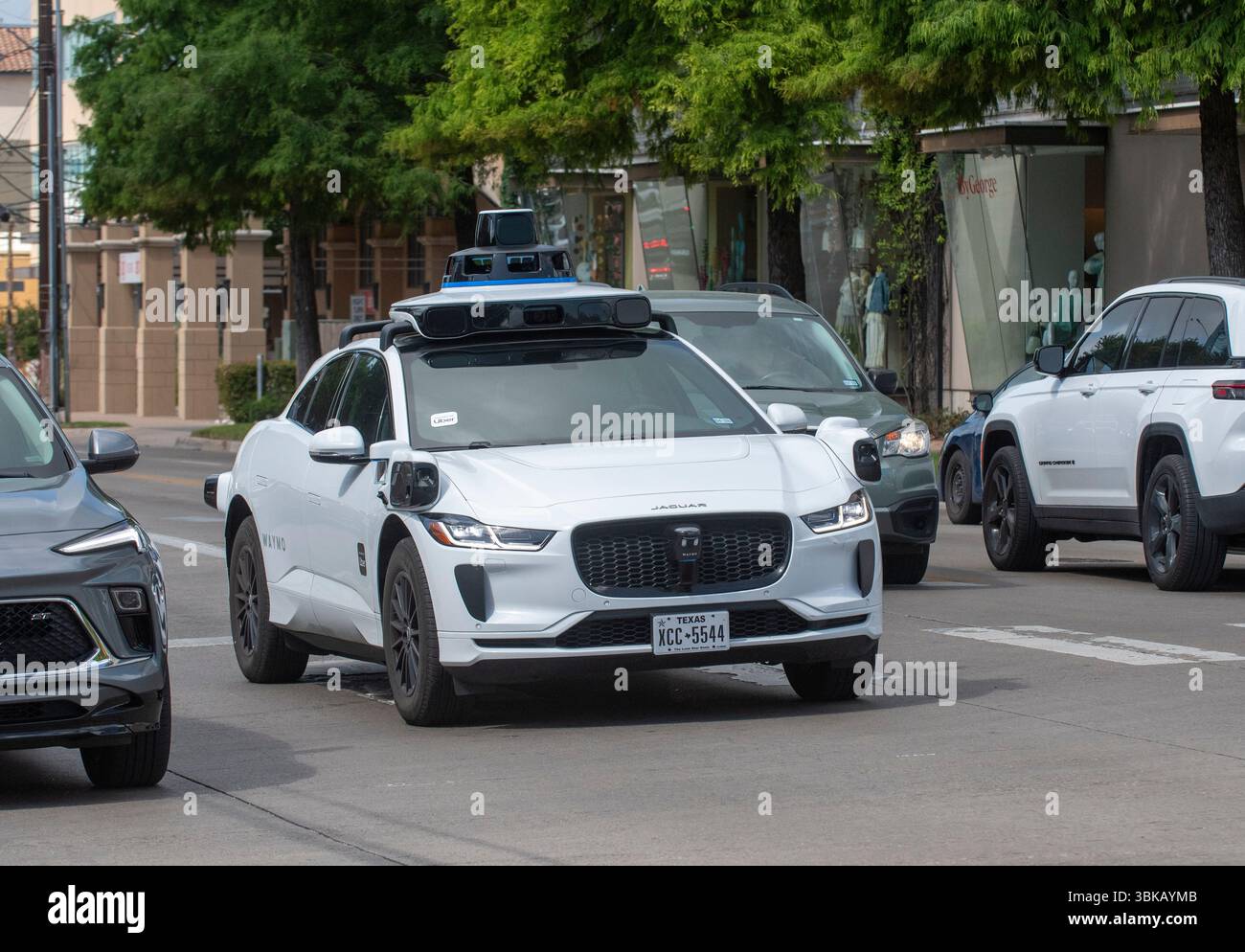 Austin Texas USA, June 19 2025: Waymo-branded robo-taxi, in partnership ...