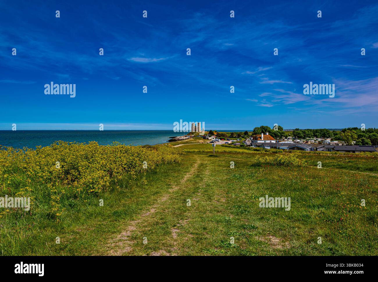 Oyster Bay Trail in the Reculver Country Park section in a beautiful ...