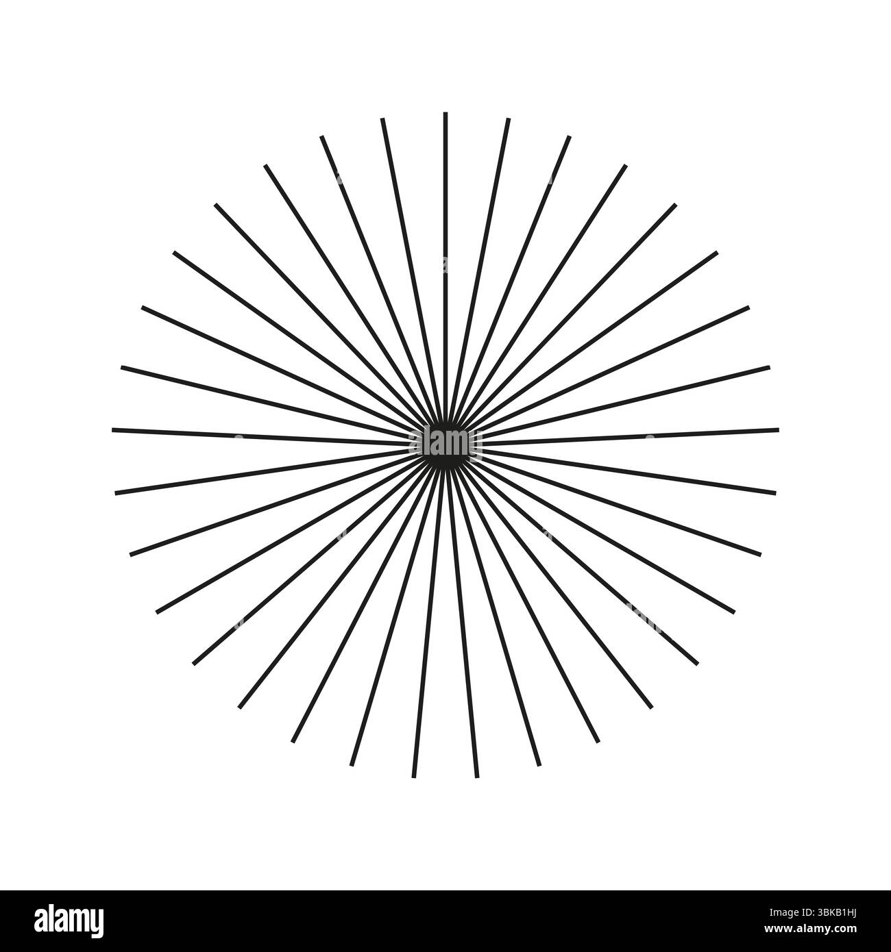 Sunburst element, radial stripes icon. Ray beams, burst. Spokes with ...