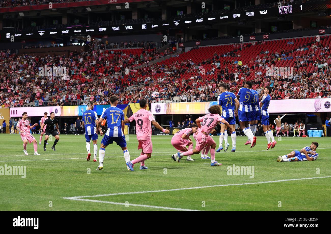 Atlanta, USA, 19th June 2025. Lionel Messi of Inter Miami CF (l ...
