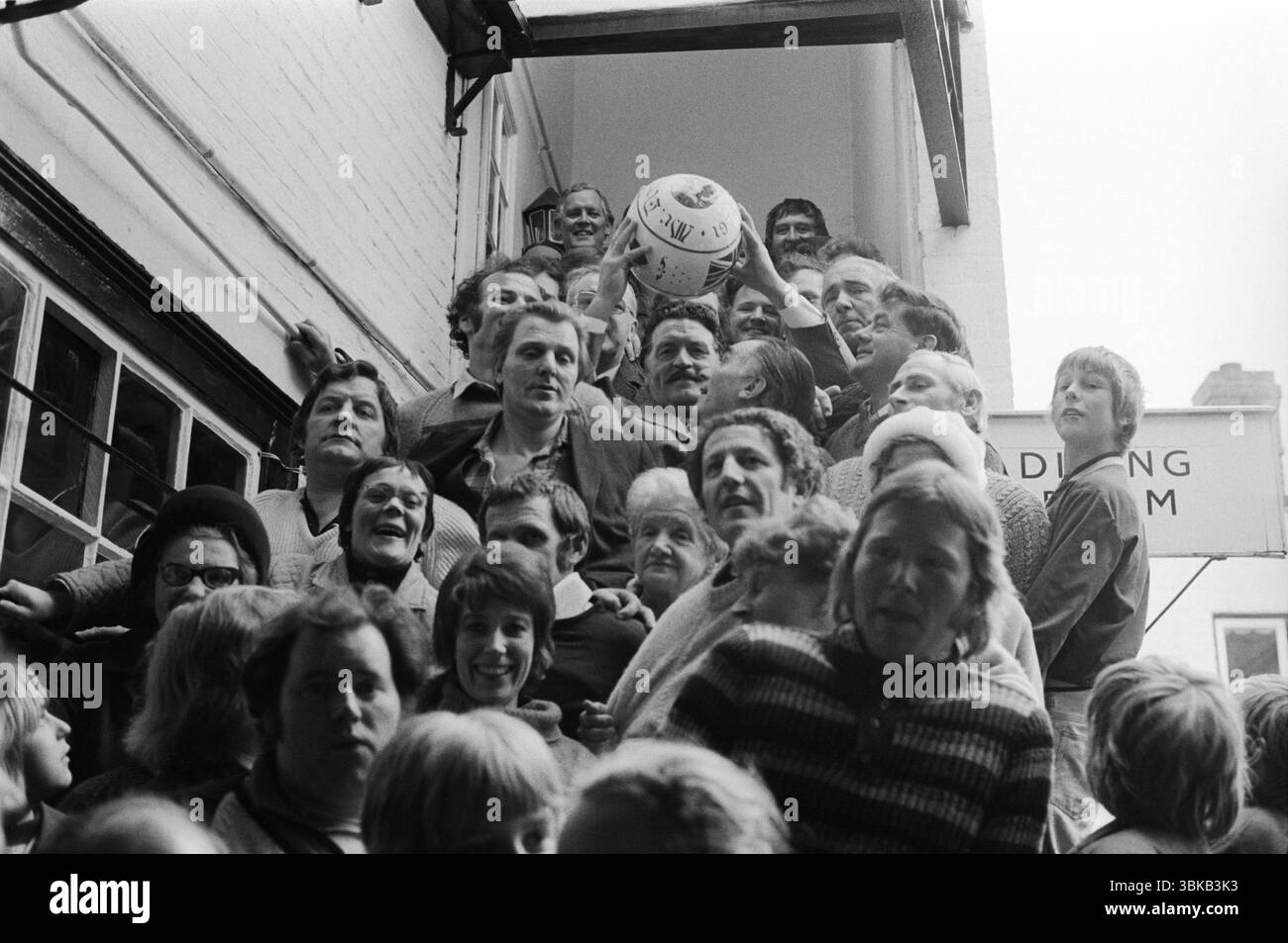Royal Shrovetide Football. Ashbourne Derbyshire, England 1974. Takes ...