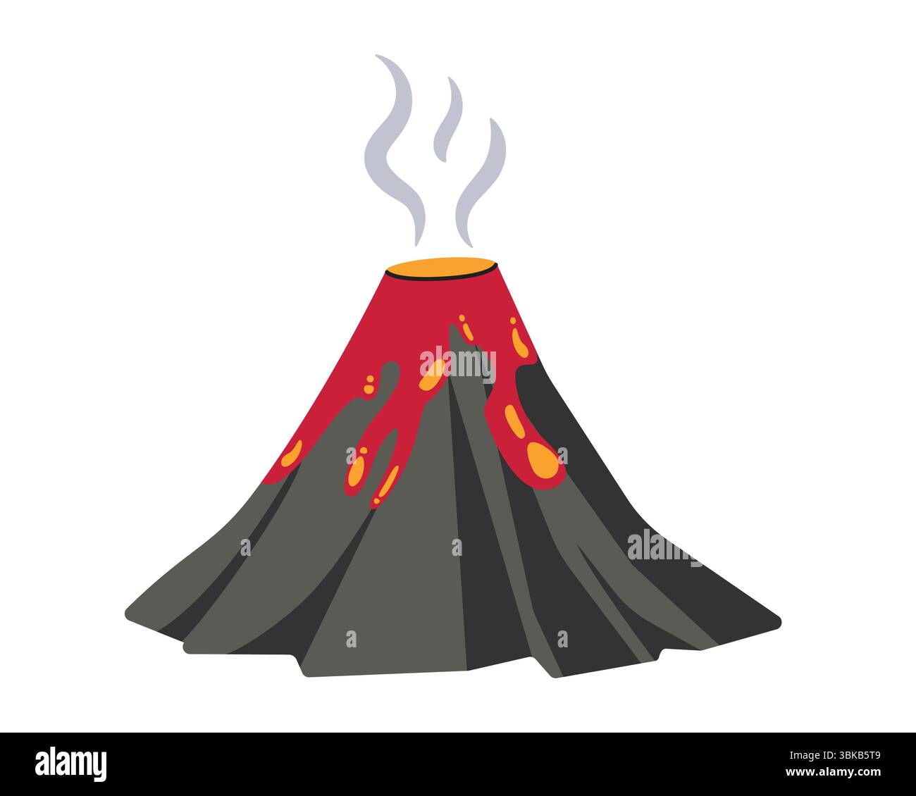 Image of a volcano. Vector flat illustration Stock Vector Image & Art ...
