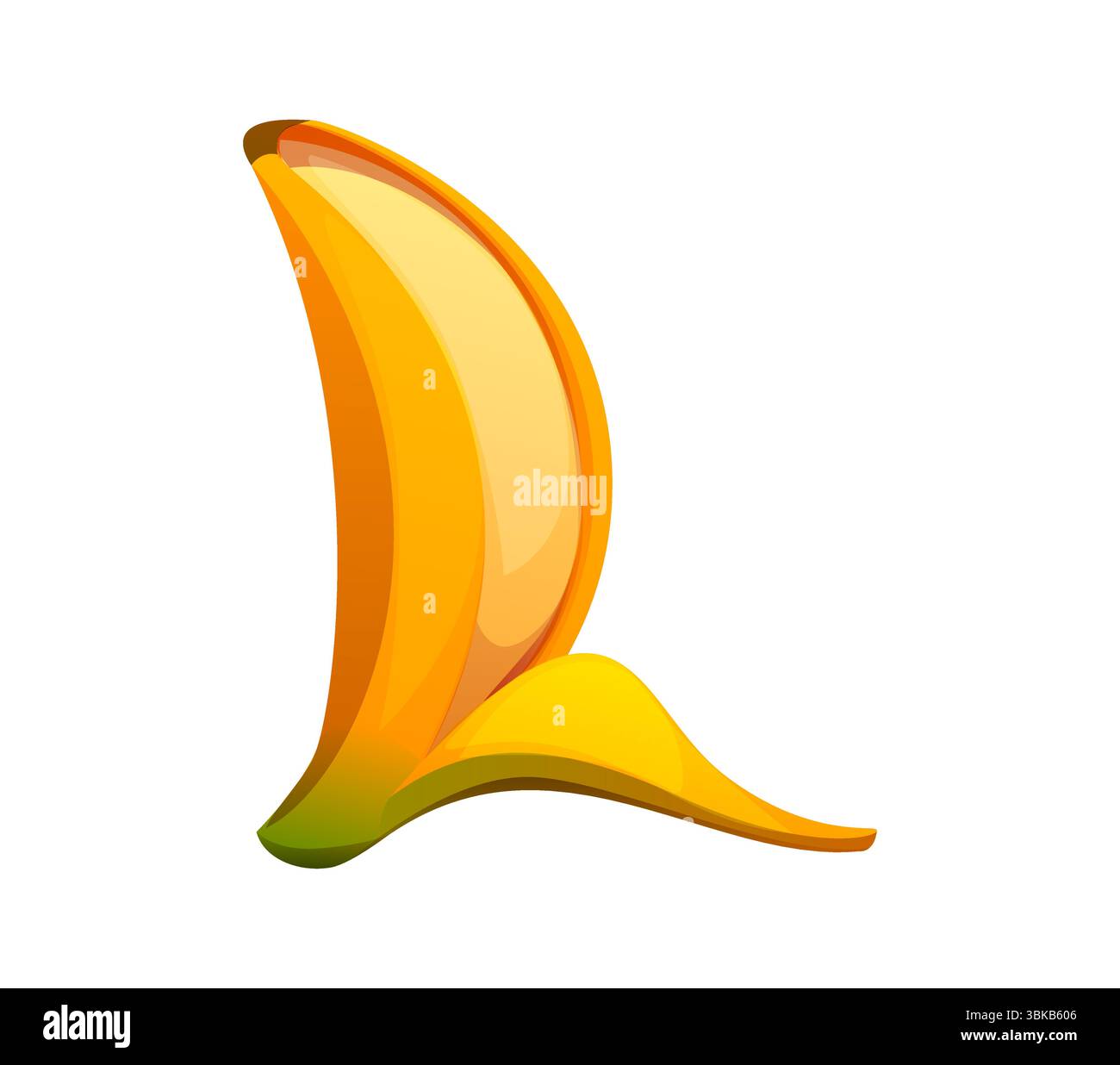 Summer vacation leisure cartoon font banana fruit letter L. Holiday ...