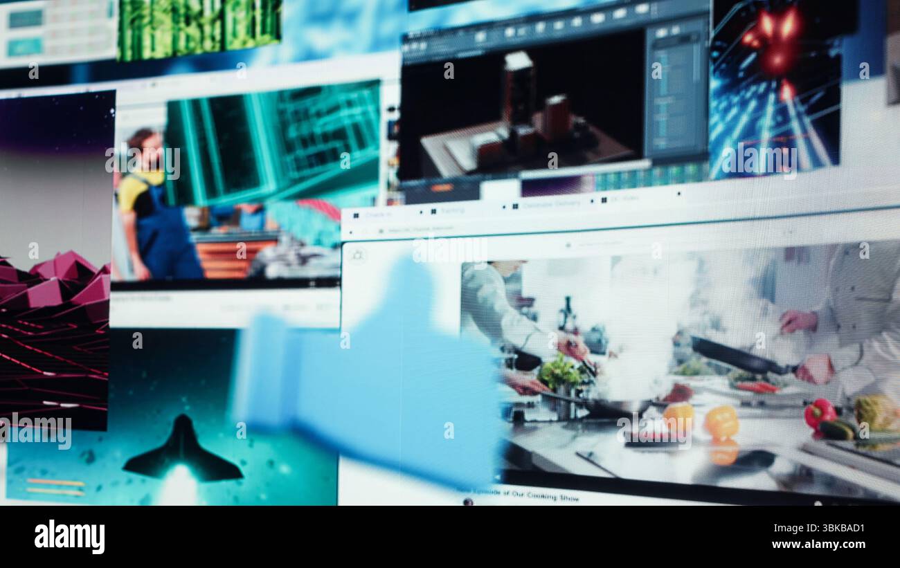 Futuristic videowall mirroring modern media consumption habits ...