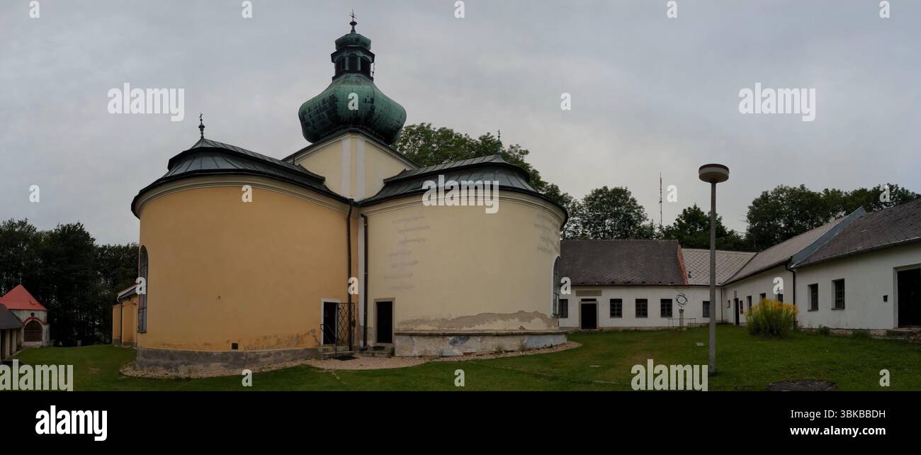 Kremesnik Hill monastery abbey in Vysocina, Bohemia, Czech Republic ...