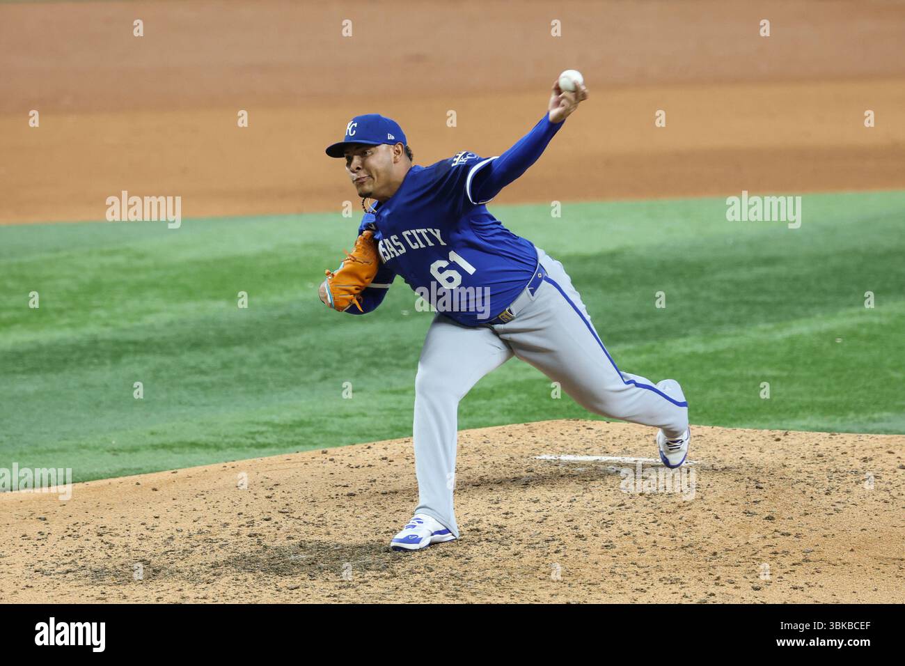 June 19, 2025: Kansas City Royals pitcher Angel Zerpa (61) delivers a ...
