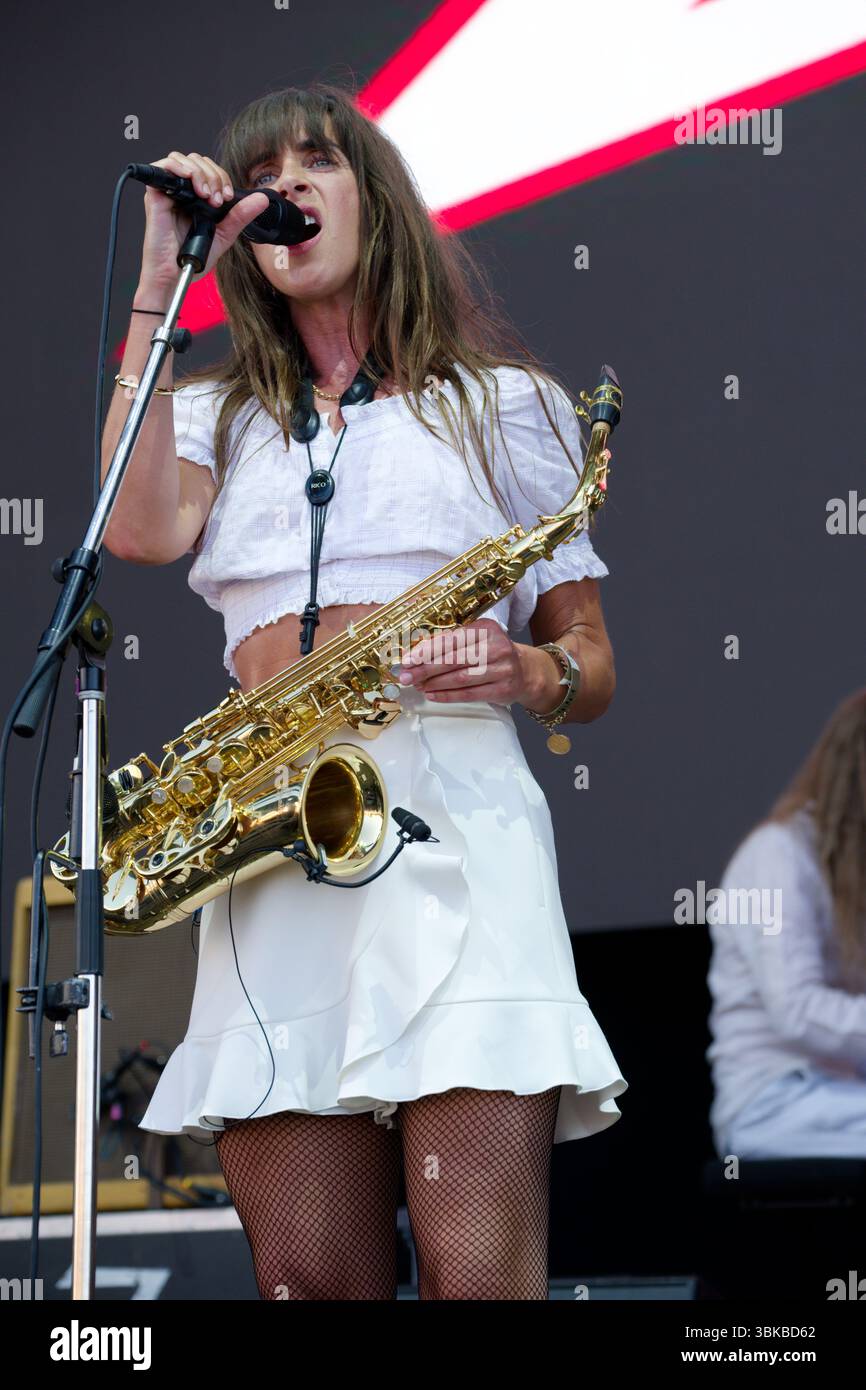 The Zutons perform during Nocturne Live 2025 at Blenheim Palace on 19 ...