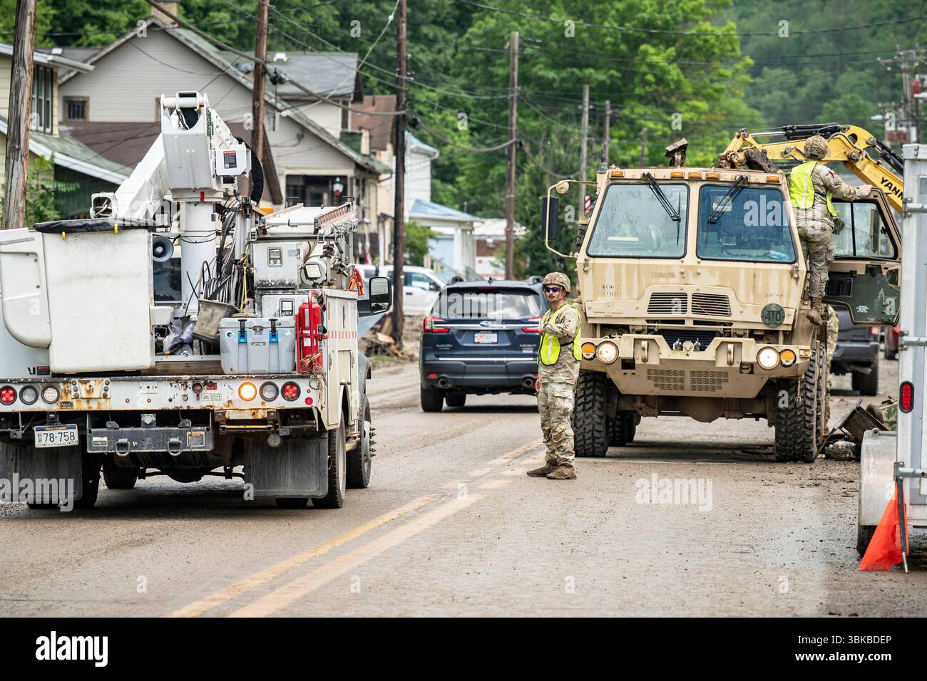 June 17, 2025 - Tridelphia, West Virginia, USA - Members of the West Virginia National Guard ...