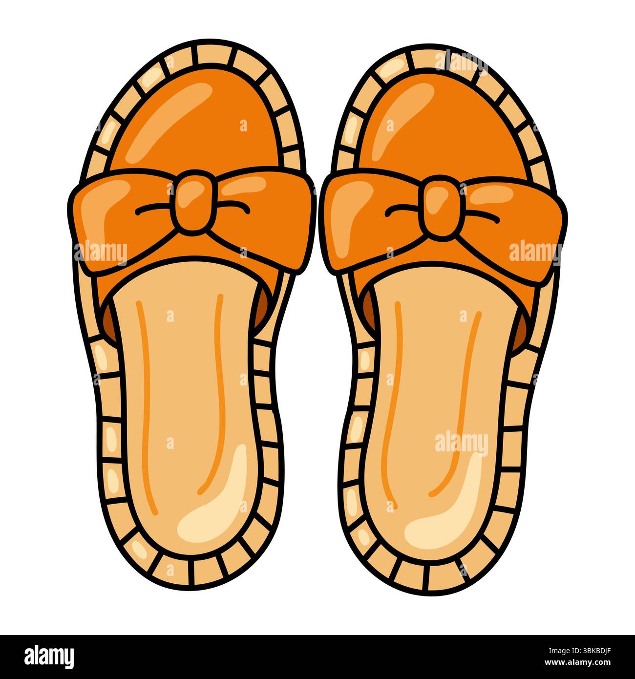 Orange slide sandals Cut Out Stock Images & Pictures - Alamy