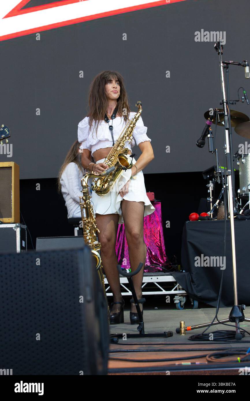 The Zutons performing at the nocturne live,blenheim palace,woodstock ...