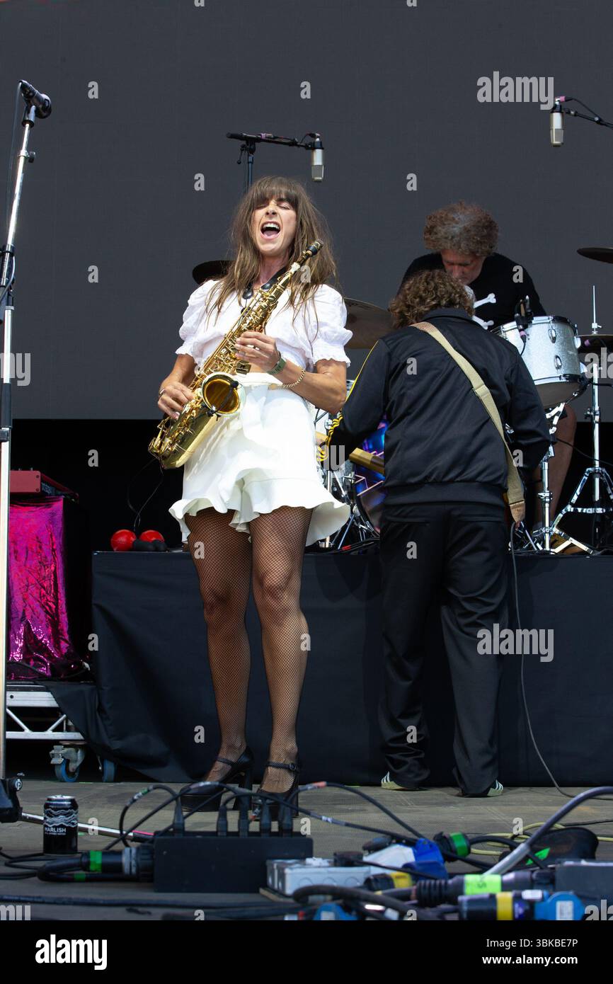 The Zutons performing at the nocturne live,blenheim palace,woodstock ...