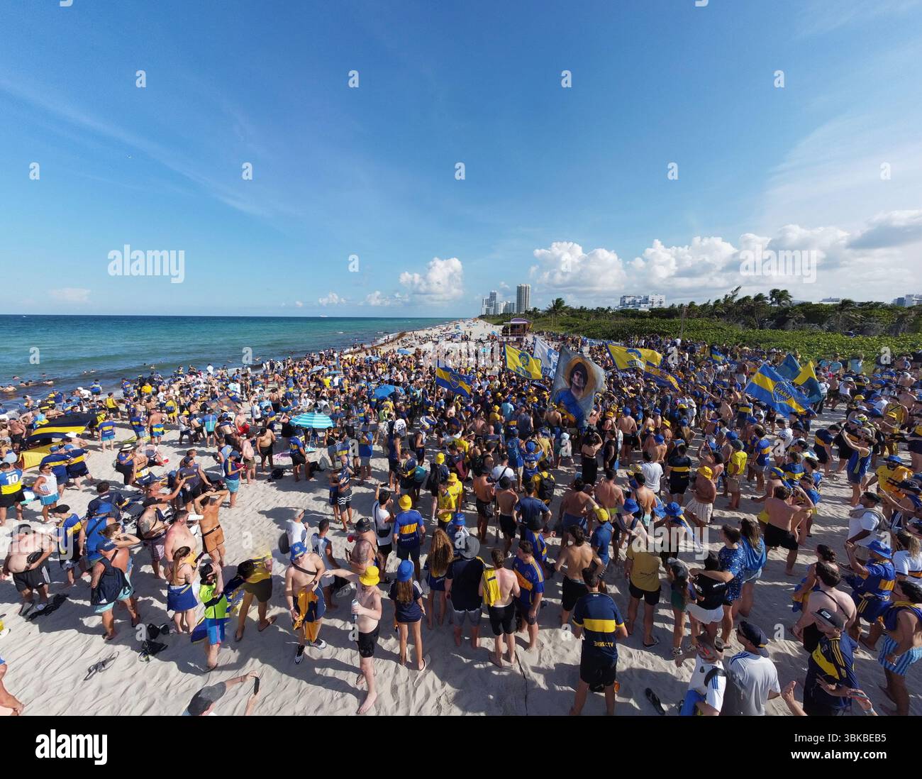 Miami Beach, Florida, United States of America. June 19 2025. Drone ...