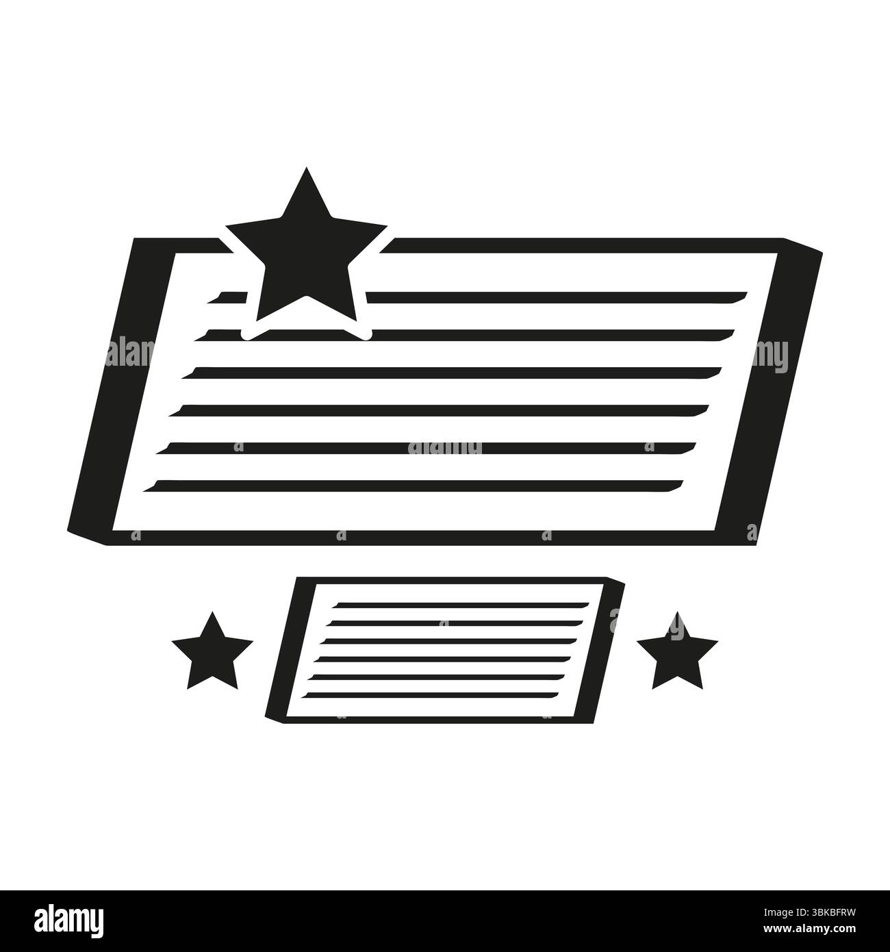 Review icon pack. Star rating layout. Vector feedback form. Horizontal ...