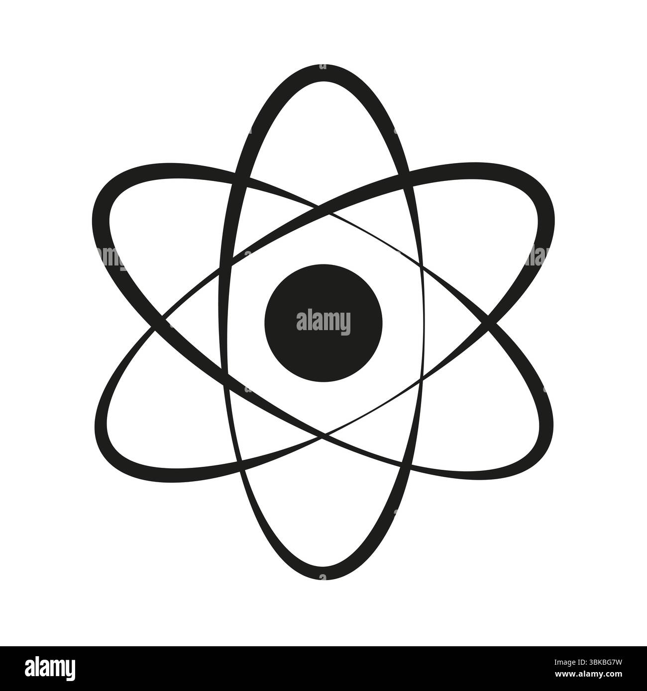 Atom structure model. Scientific molecular symbol. Vector chemistry ...