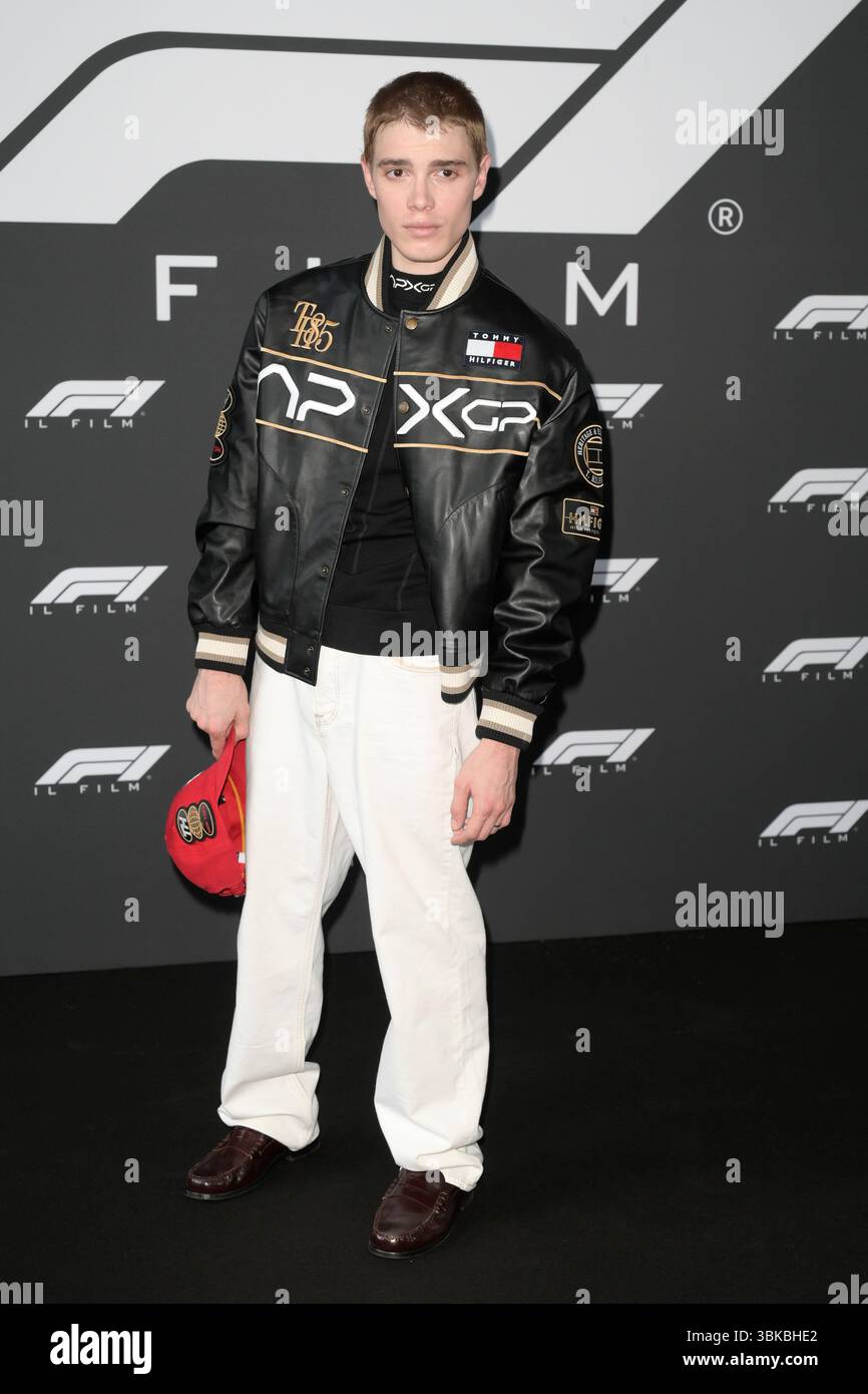 Simone Baldasseroni (Biondo) attends the premiere of movie "F1 - Il ...