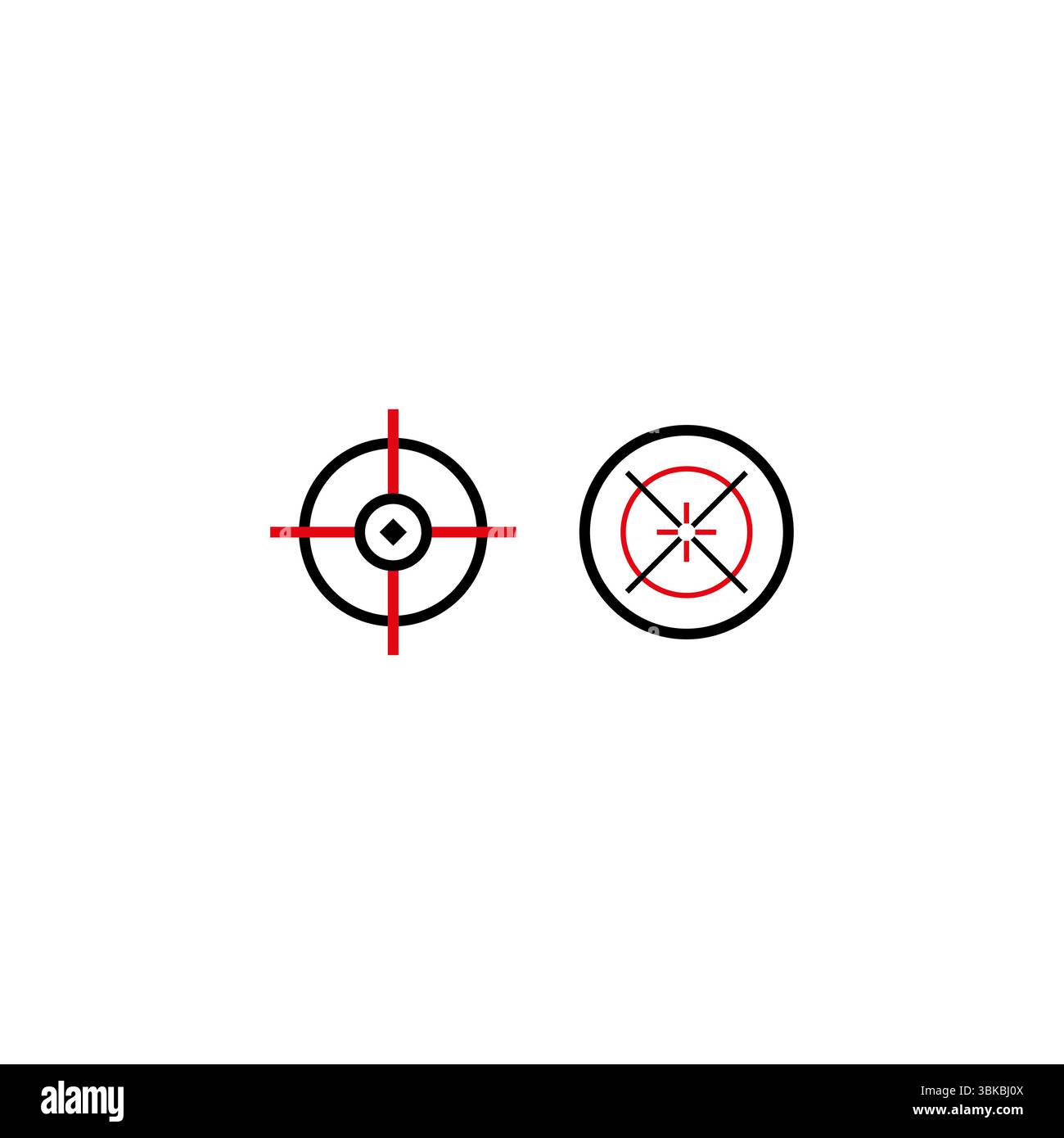 Target aim icon. Bullseye focus symbol. Vector scope element. Precision ...