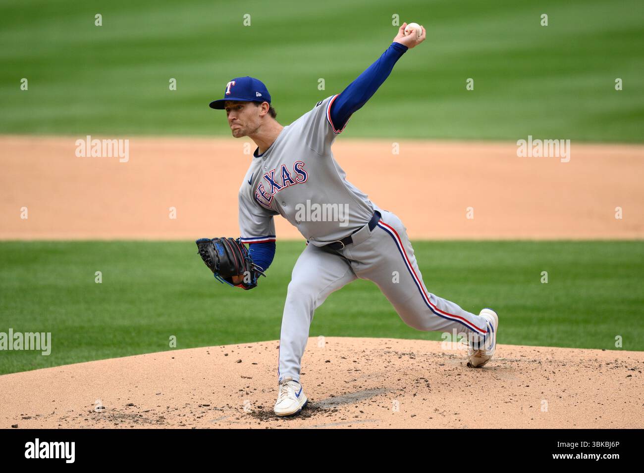 Texas Rangers starting pitcher Jacob Latz (67) in action during a ...