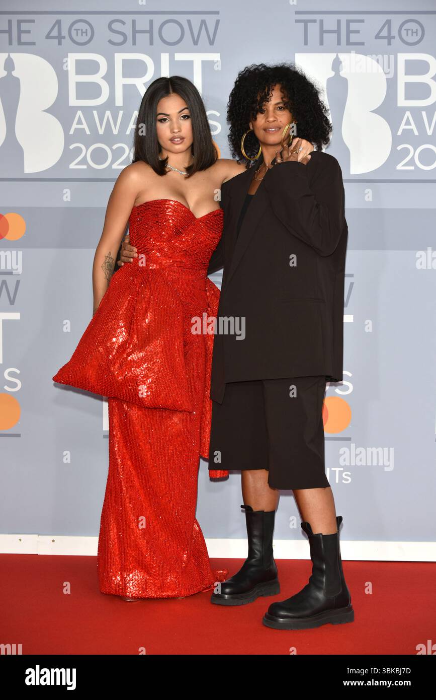 Mabel (Mabel McVey) and mother, Neneh Cherry The 40th Brit Awards 2020 ...