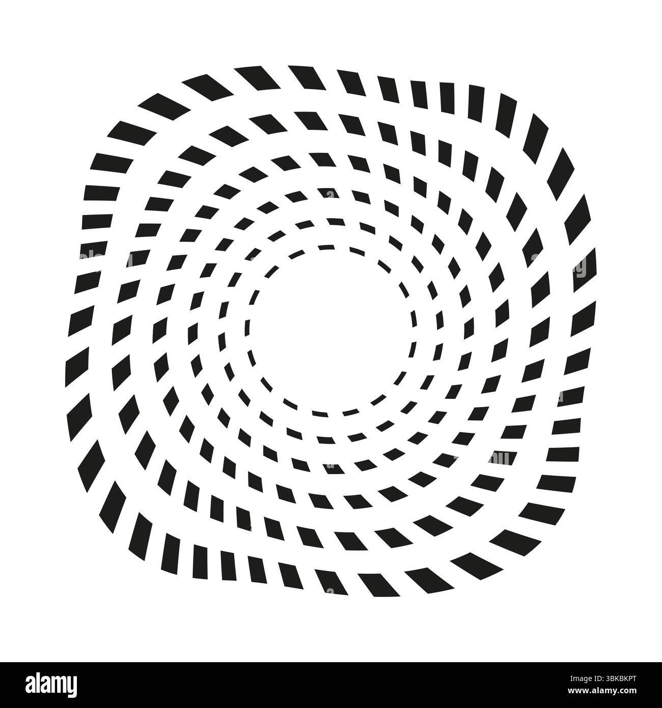 Dotted spiral pattern. Circular segment illusion. Optical rotation ...