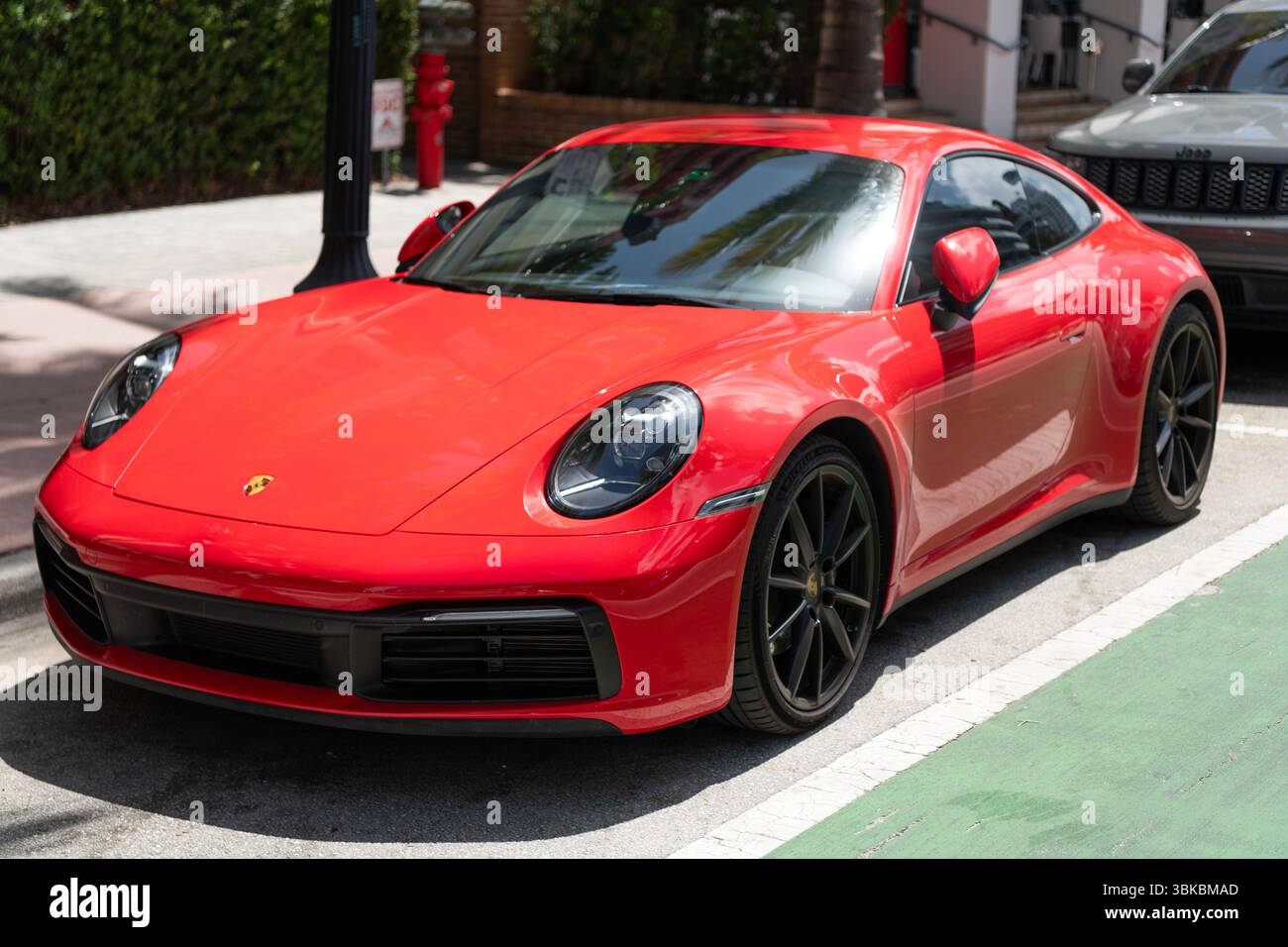 Miami, Florida, USA - April 02, 2025: 2020 Porsche 911 Carrera 4S ...