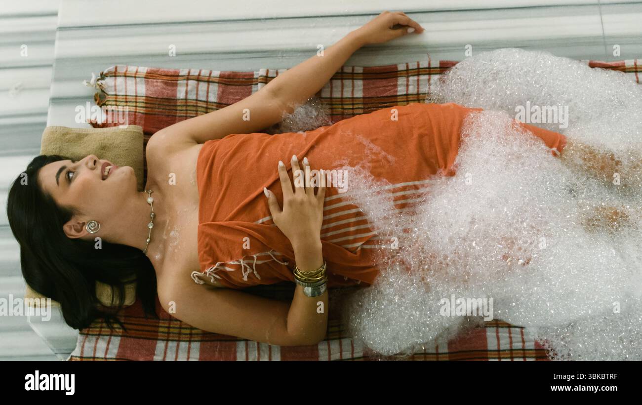 Relaxing Turkish foam massage being performed on a woman at an upscale ...
