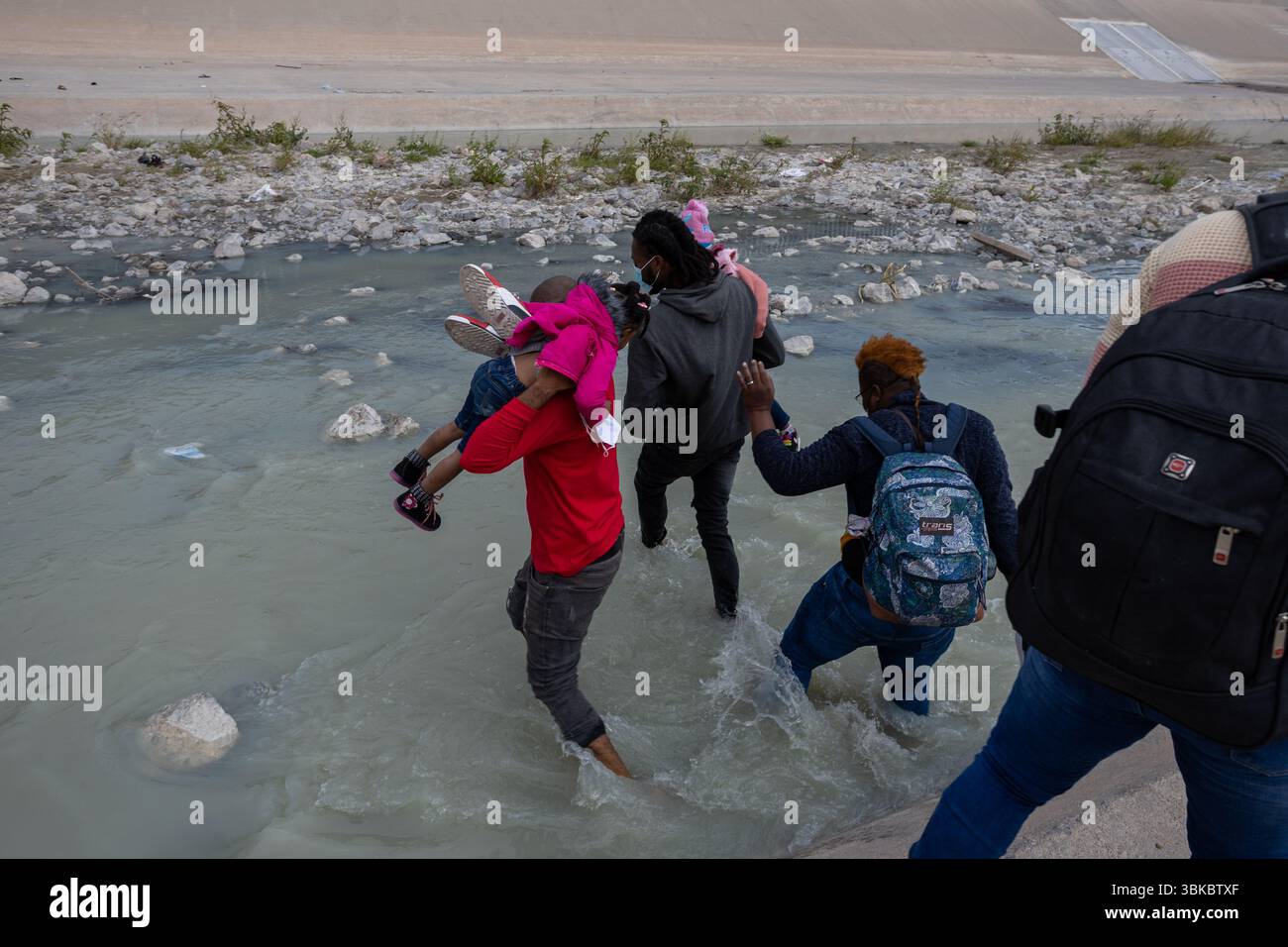 Several people crossing with guard hi-res stock photography and images ...