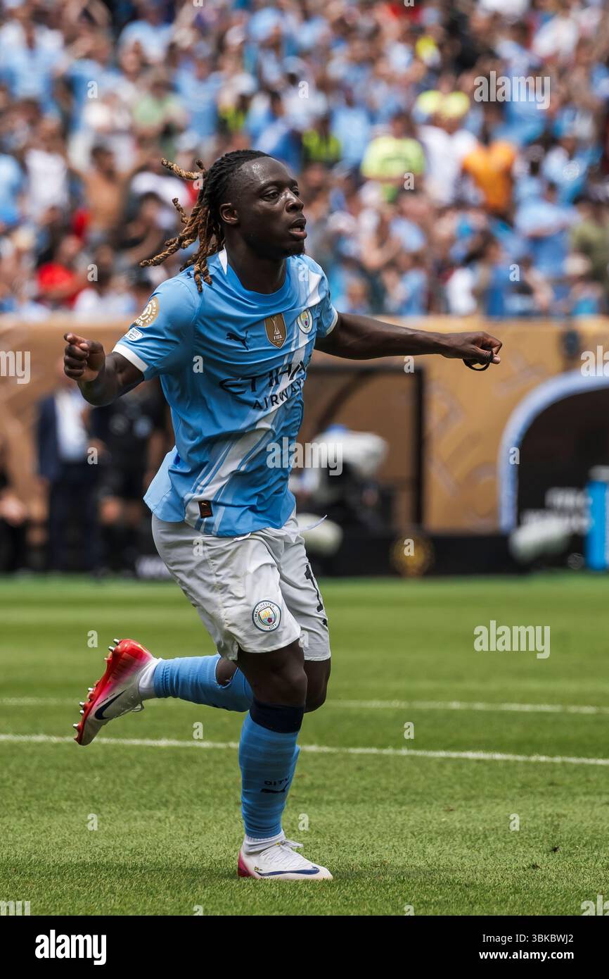 Jeremy Doku of Manchester City FC celebrates after scoring a goal ...