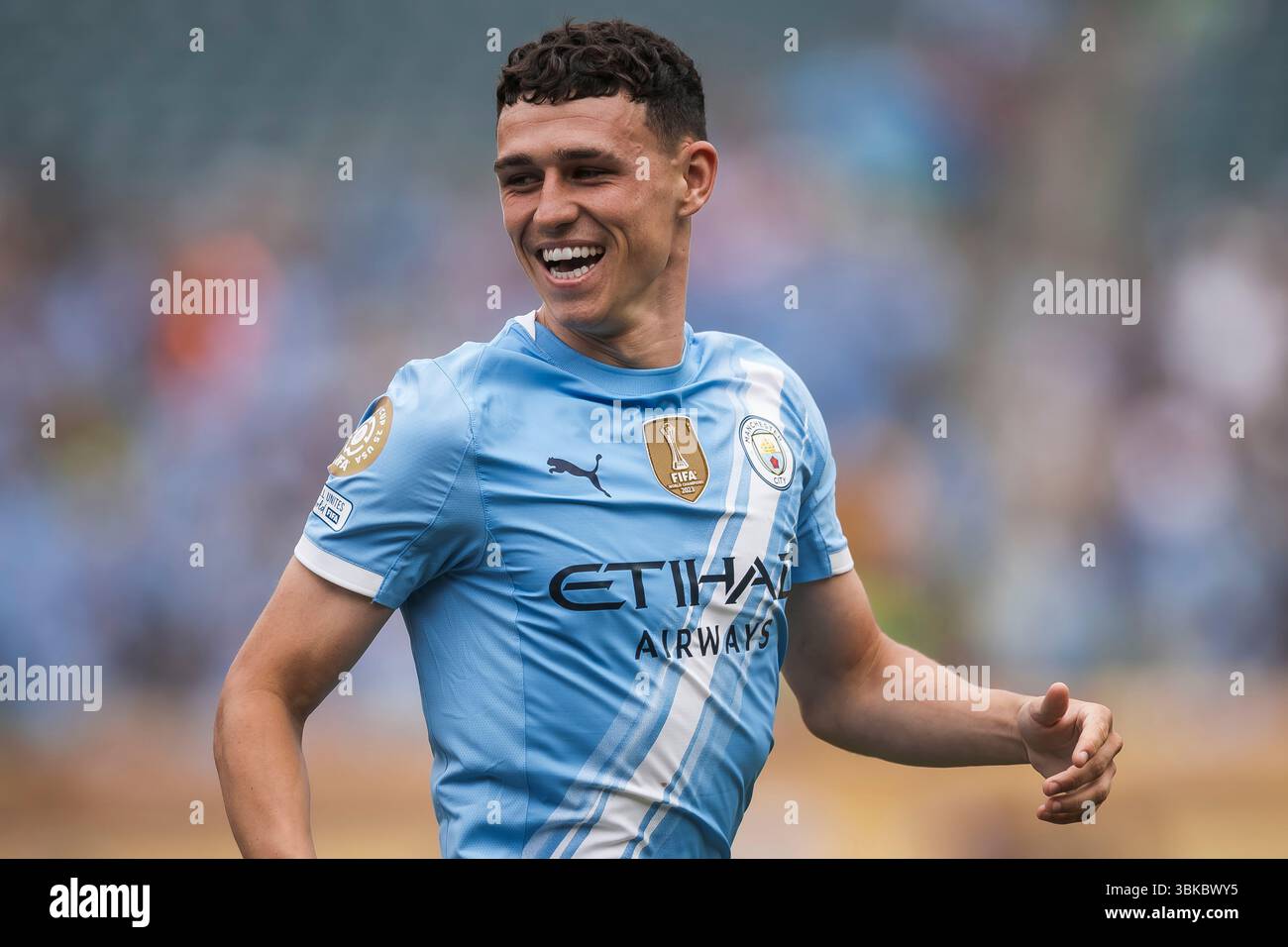 Phil Foden of Manchester City FC celebrates after scoring the opening ...