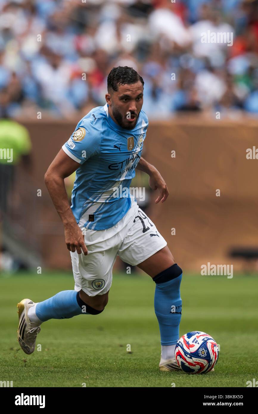 Rayan Cherki of Manchester City FC in action during the FIFA Club World ...