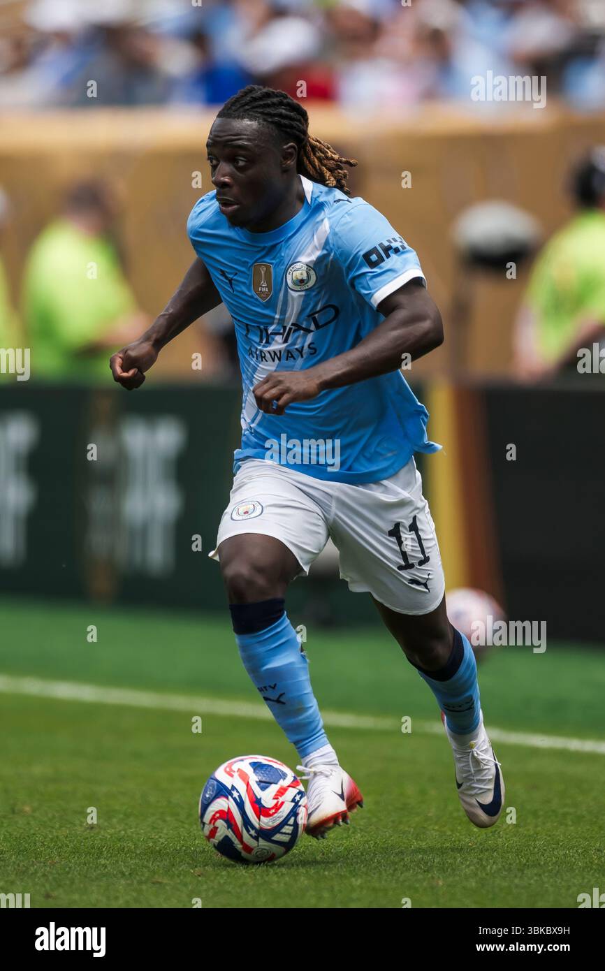 Jeremy Doku of Manchester City FC in action+ during the FIFA Club World ...