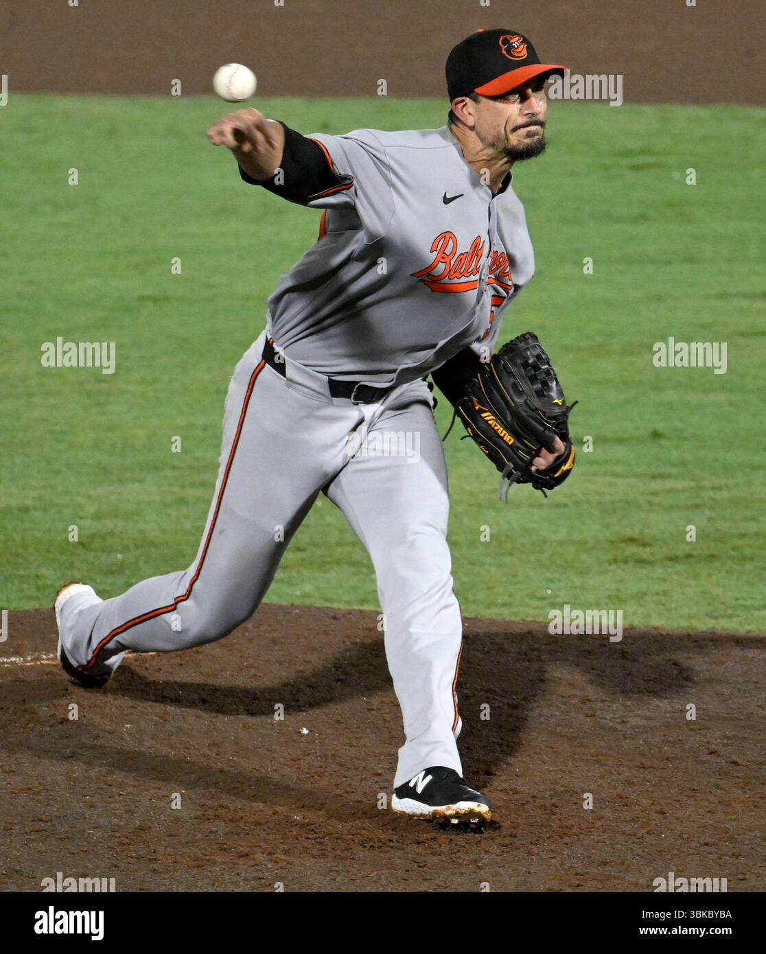 Baltimore Orioles pitcher Charlie Morton throws during the fifth inning ...
