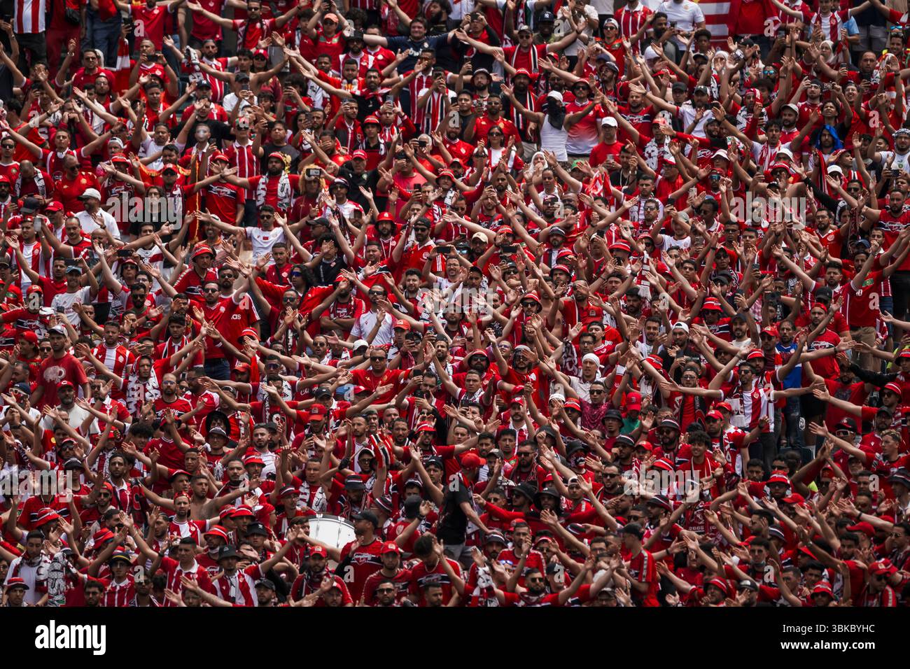 Fans of Wydad AC show their support during the FIFA Club World Cup ...