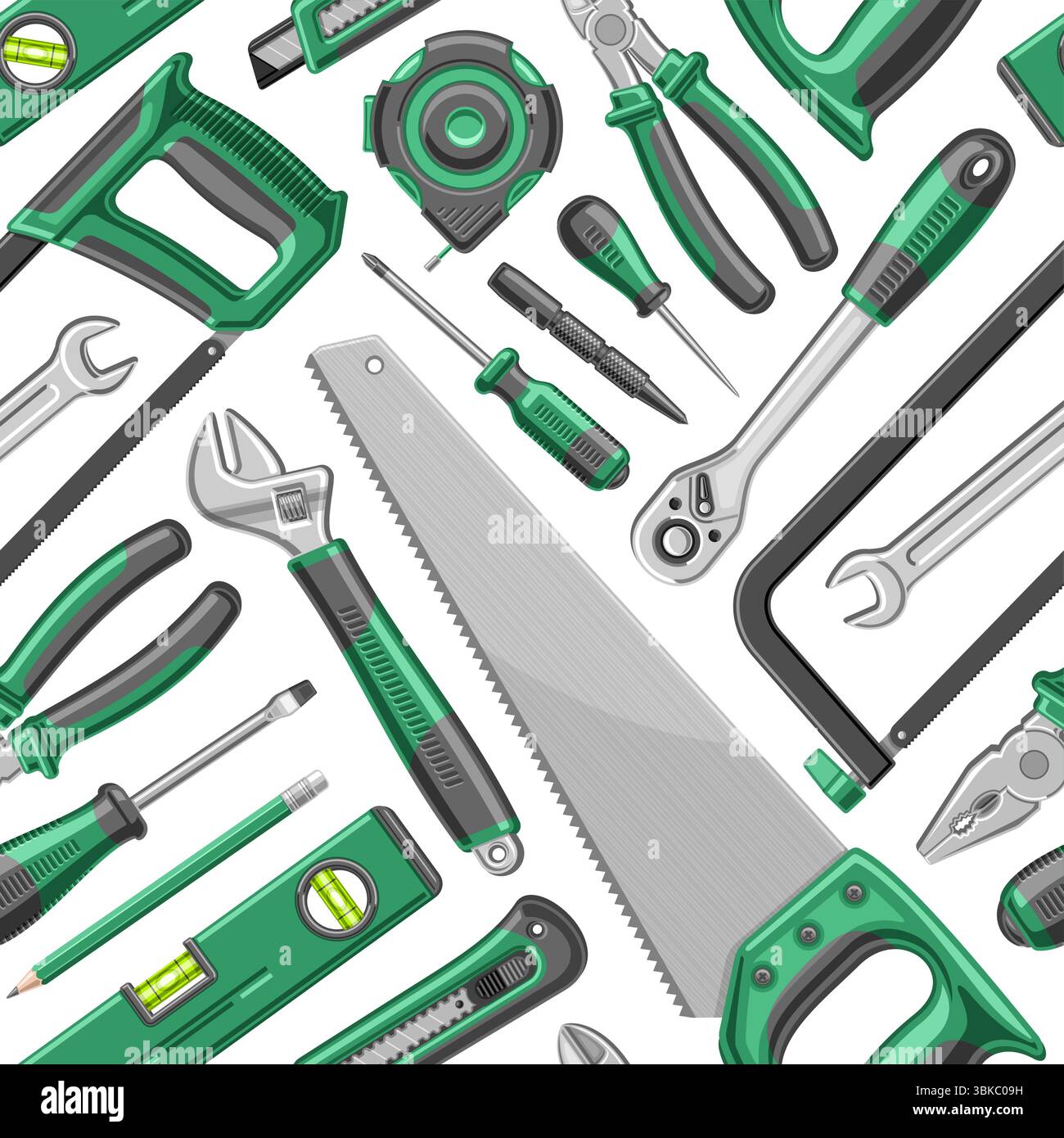 Vector Handyman Tools seamless pattern, decorative background with ...