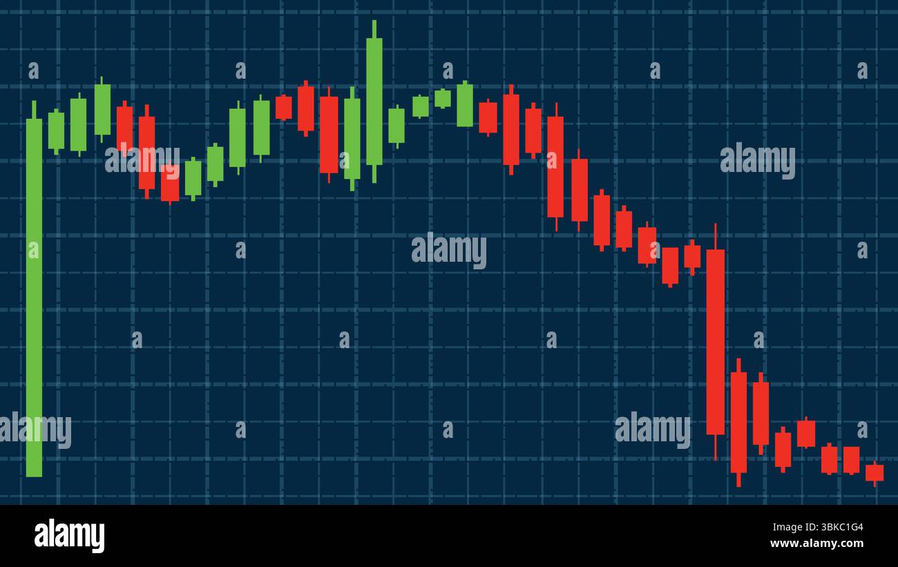 Showing green candlestick bars hi-res stock photography and images - Alamy