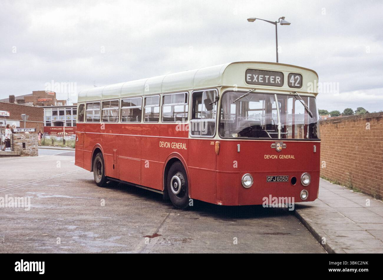 Devon UK - 1973: Vintage image of a Leyland PSU4/2R bus. Owned by Devon ...